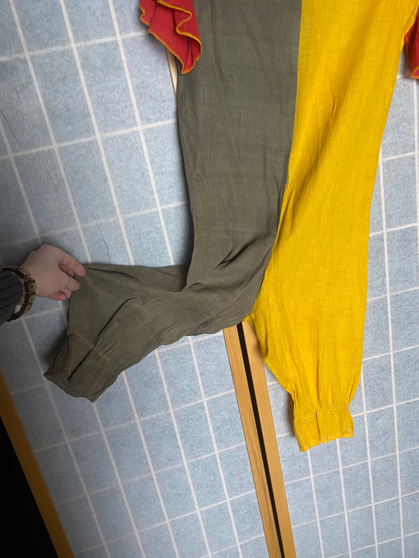 Vintage Antique 1930’s Red, Yellow and Gray Children’s Clown Costume - Etsy