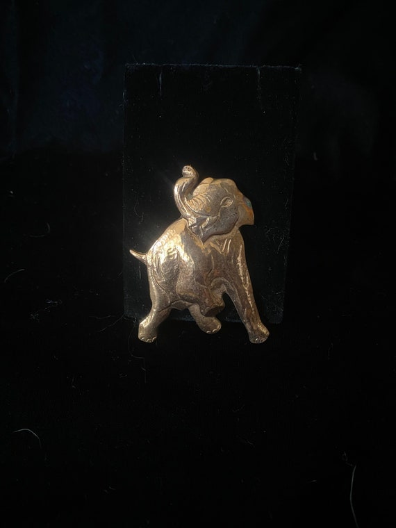 Vintage 1960’s copper pressed metal elephant pin, bro… - Gem