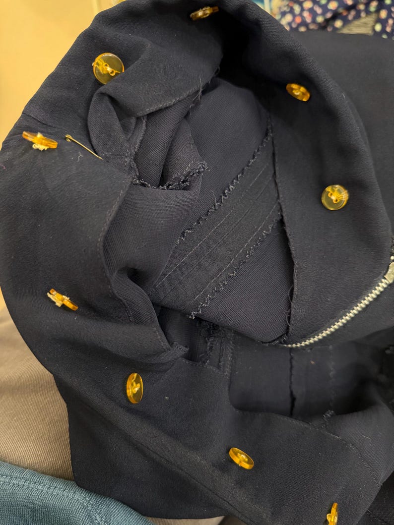 Vintage 1950’s Navy Blue Wiggle Dress by Paul Parnes, Size Xs Small - Etsy
