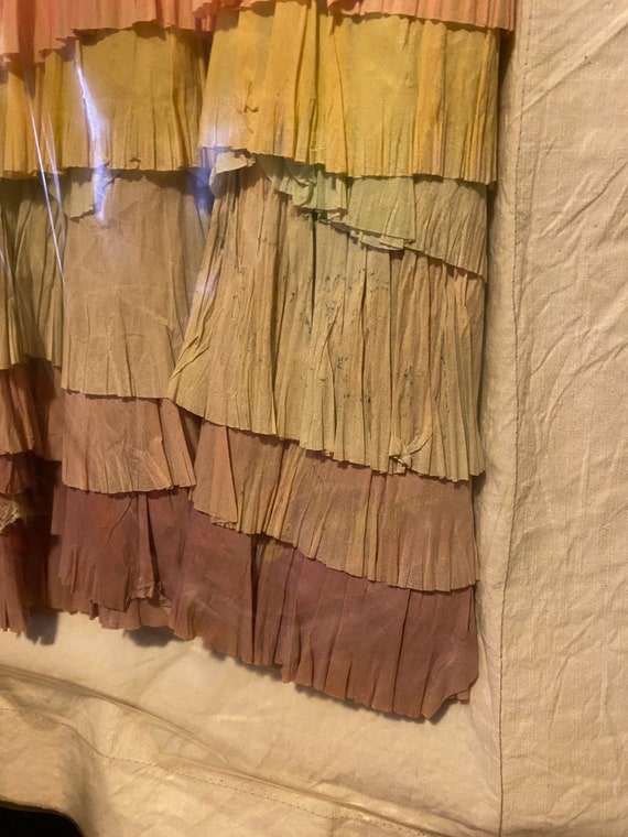 Vintage antique 1910s 1920s colorful tissue silk tier… - Gem