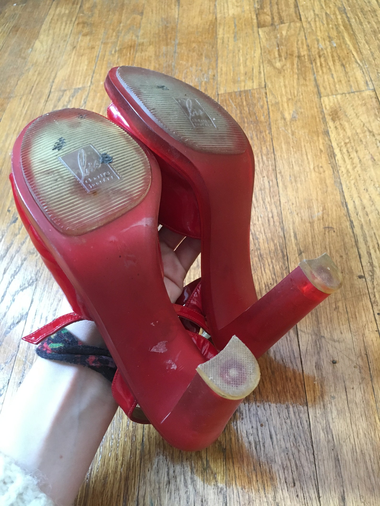 Vintage Red High Heels With Fruit US Size 6 Charles Jordan - Etsy