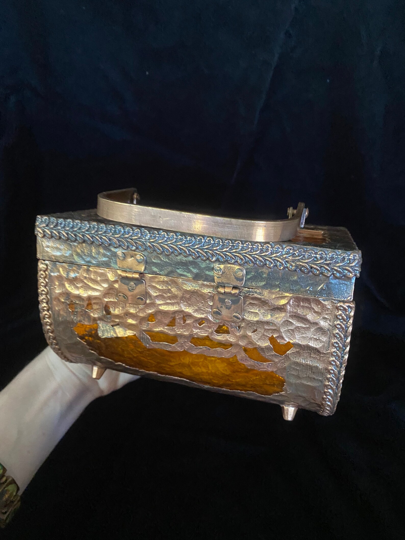 Vintage 1950’s Exclusively Walborg Original Orange Lucite and Copper ...