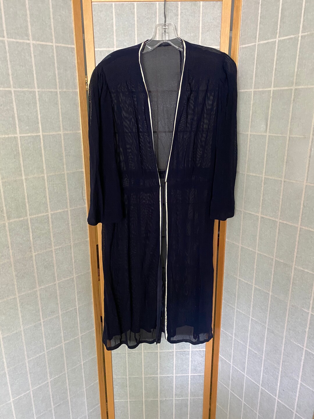 Vintage 1940'S Sheer Navy Blue Mesh Jacket Dress - Etsy