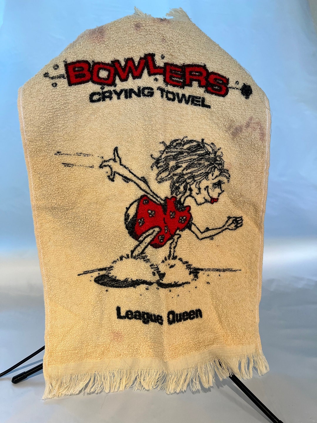 Vintage Bowlers Crying Towel With Frazzled Lady League Queen - Etsy