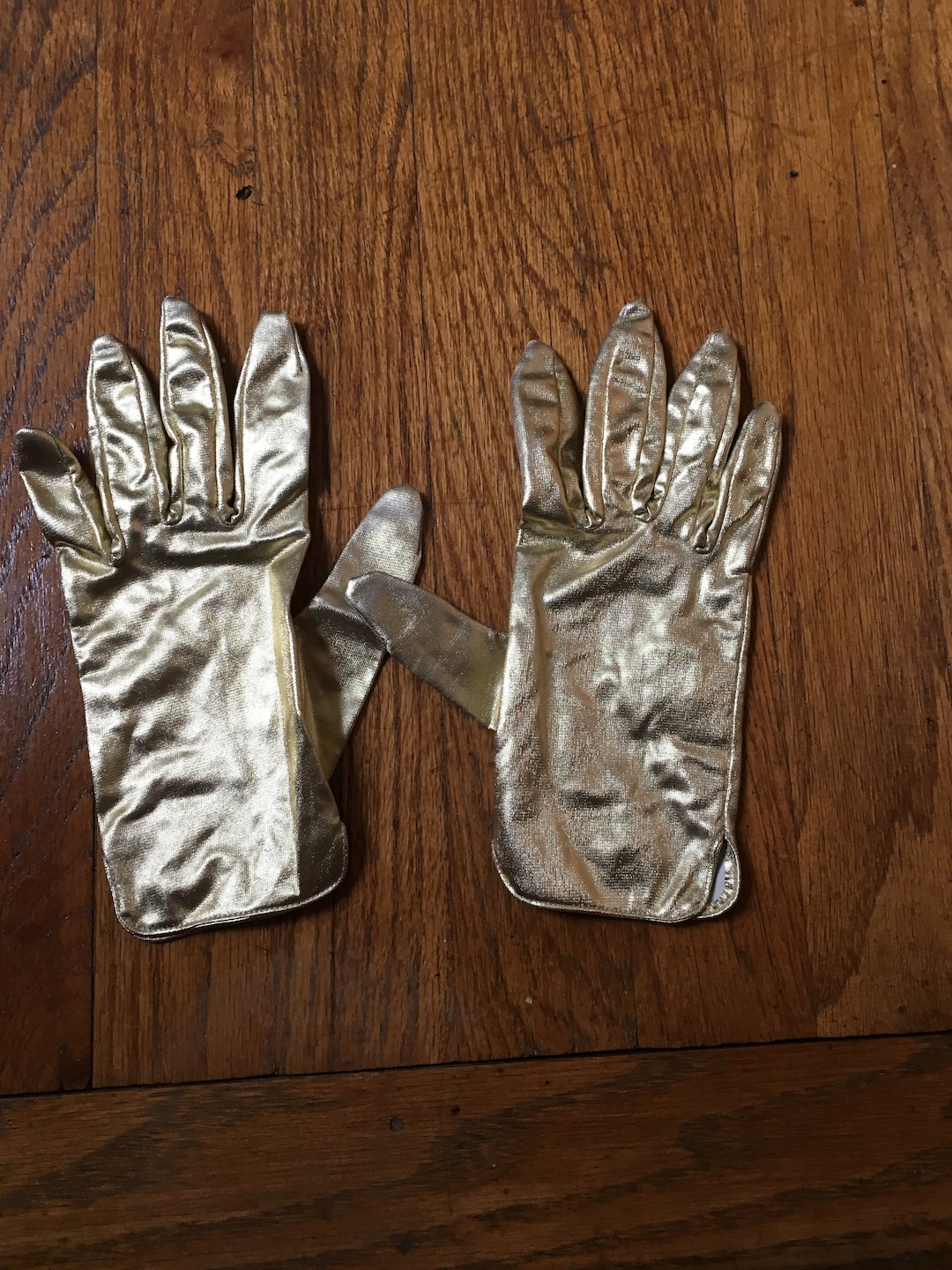 Vintage Gold Metallic Gloves - Etsy