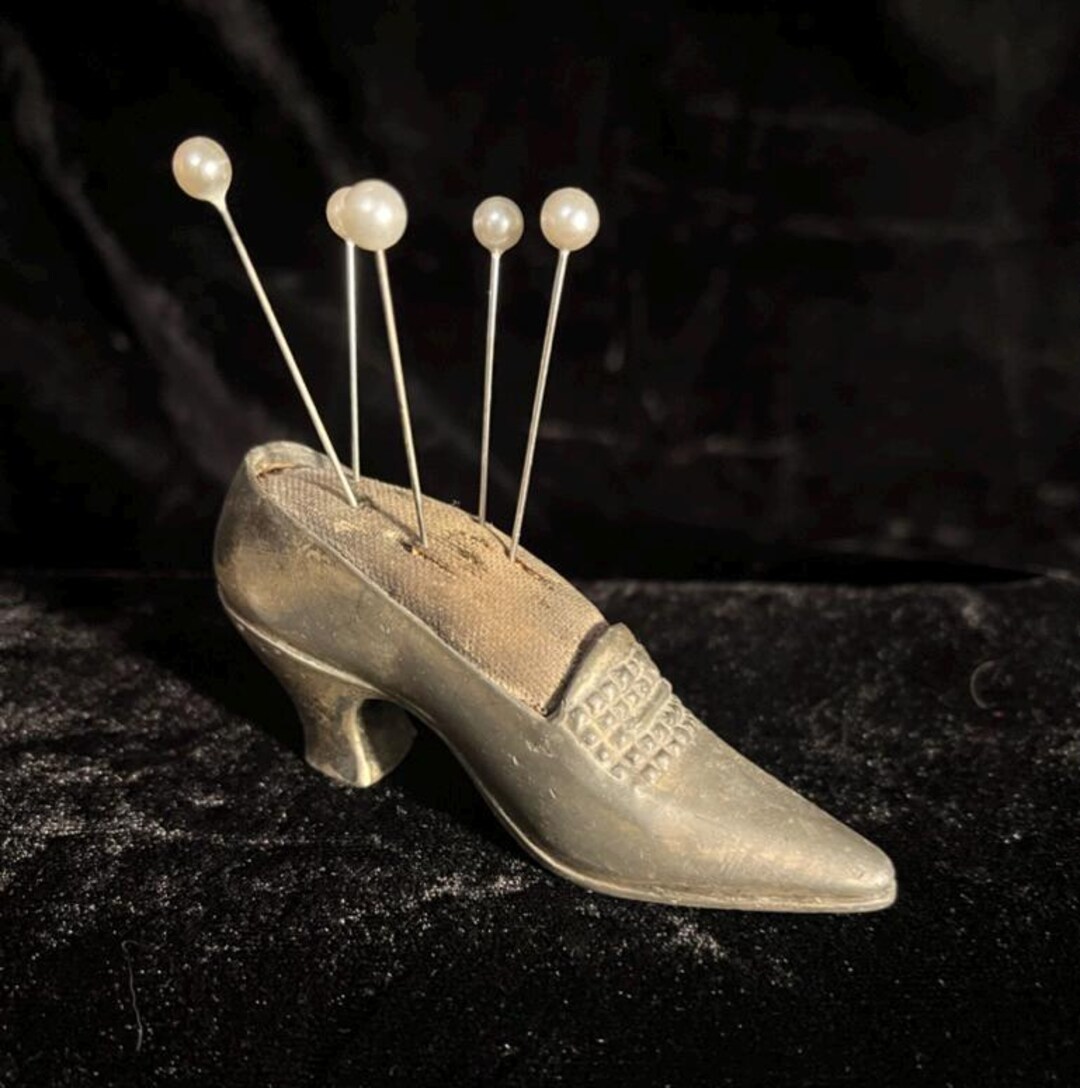 Vintage 1920's Victorian Style Metal Shoe Pin Cushion - Etsy