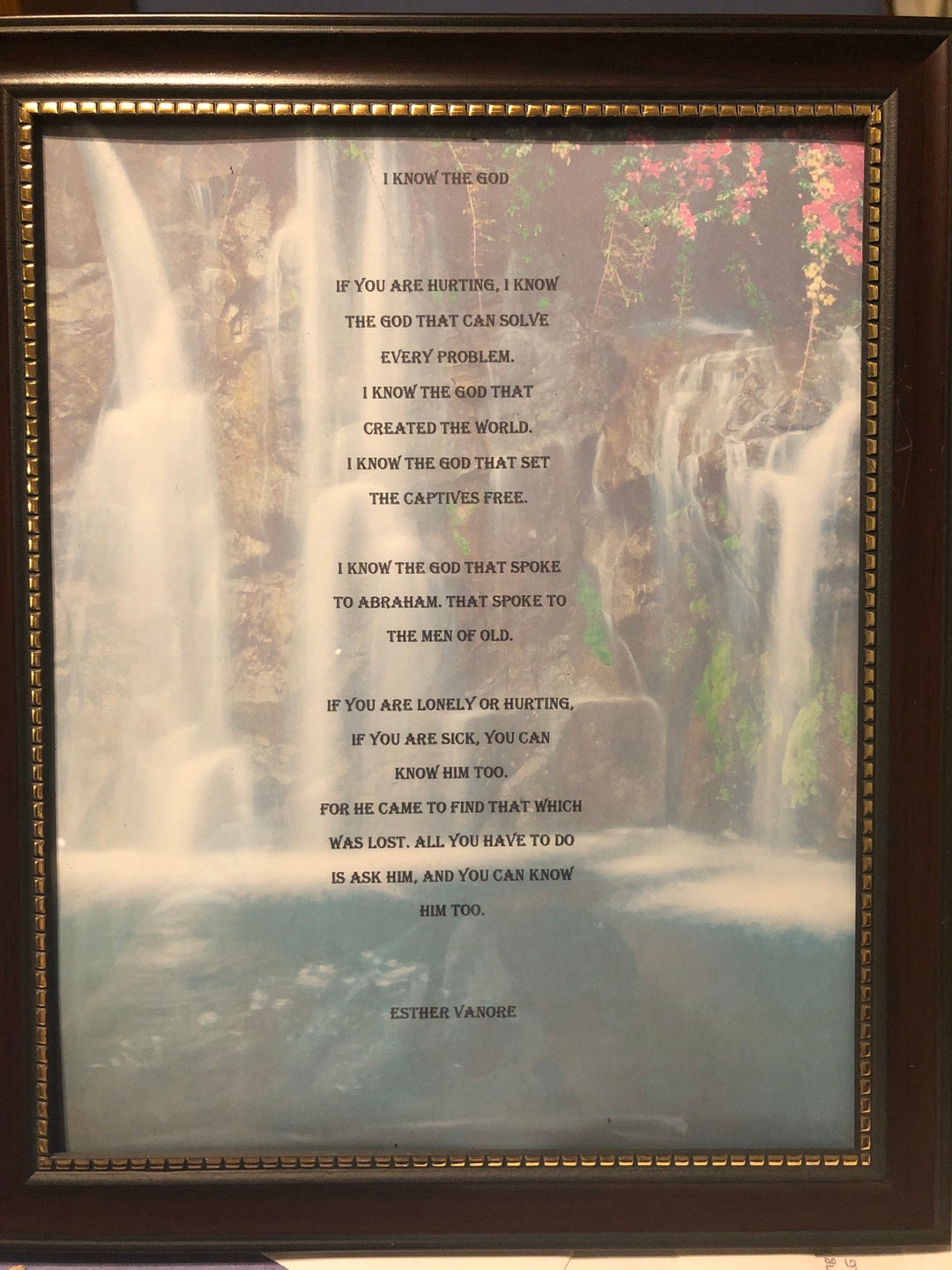 Inspirational Poem, I Know the God 20 - Etsy