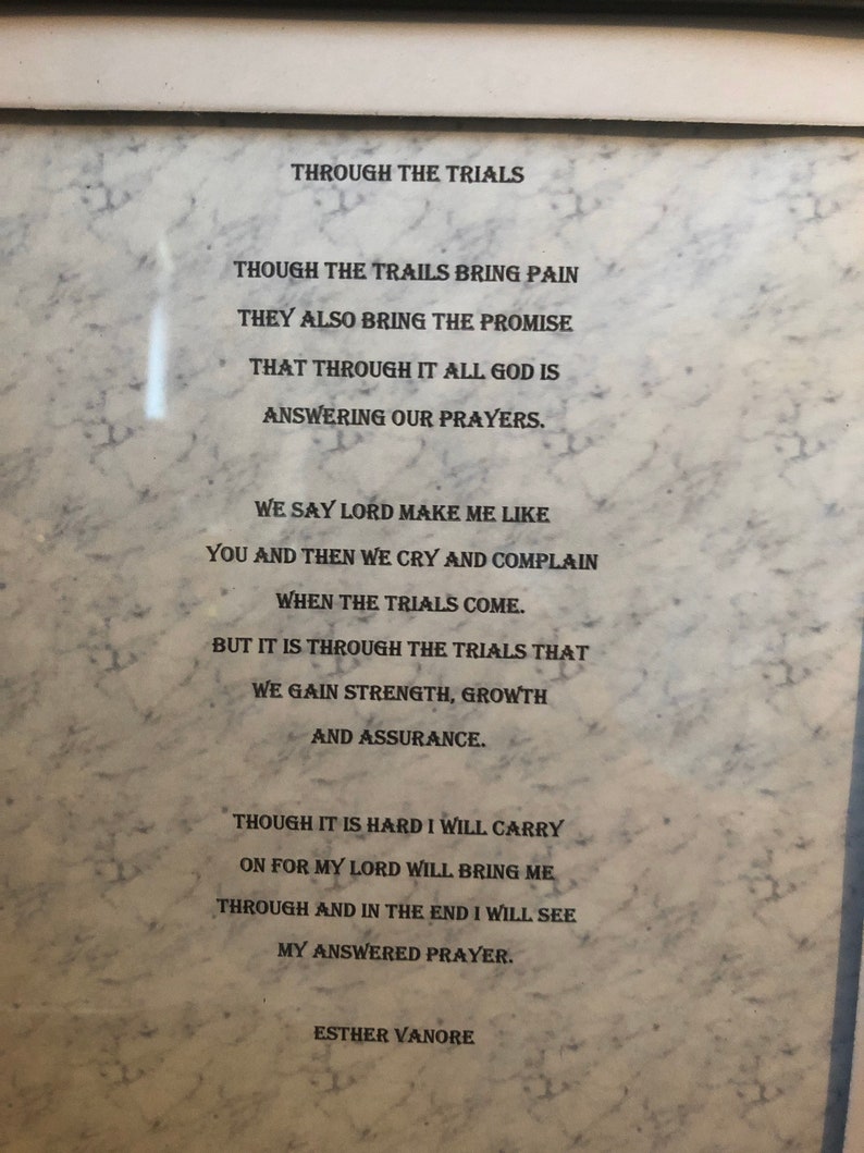 Inspirational Poem, Through the Trials 25 - Etsy