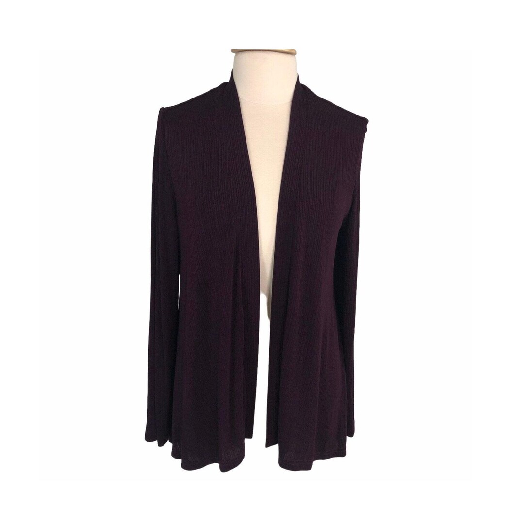 R&M Richards Slinky Ribbed Open Jacket Size Medium Purple Vintage - Etsy