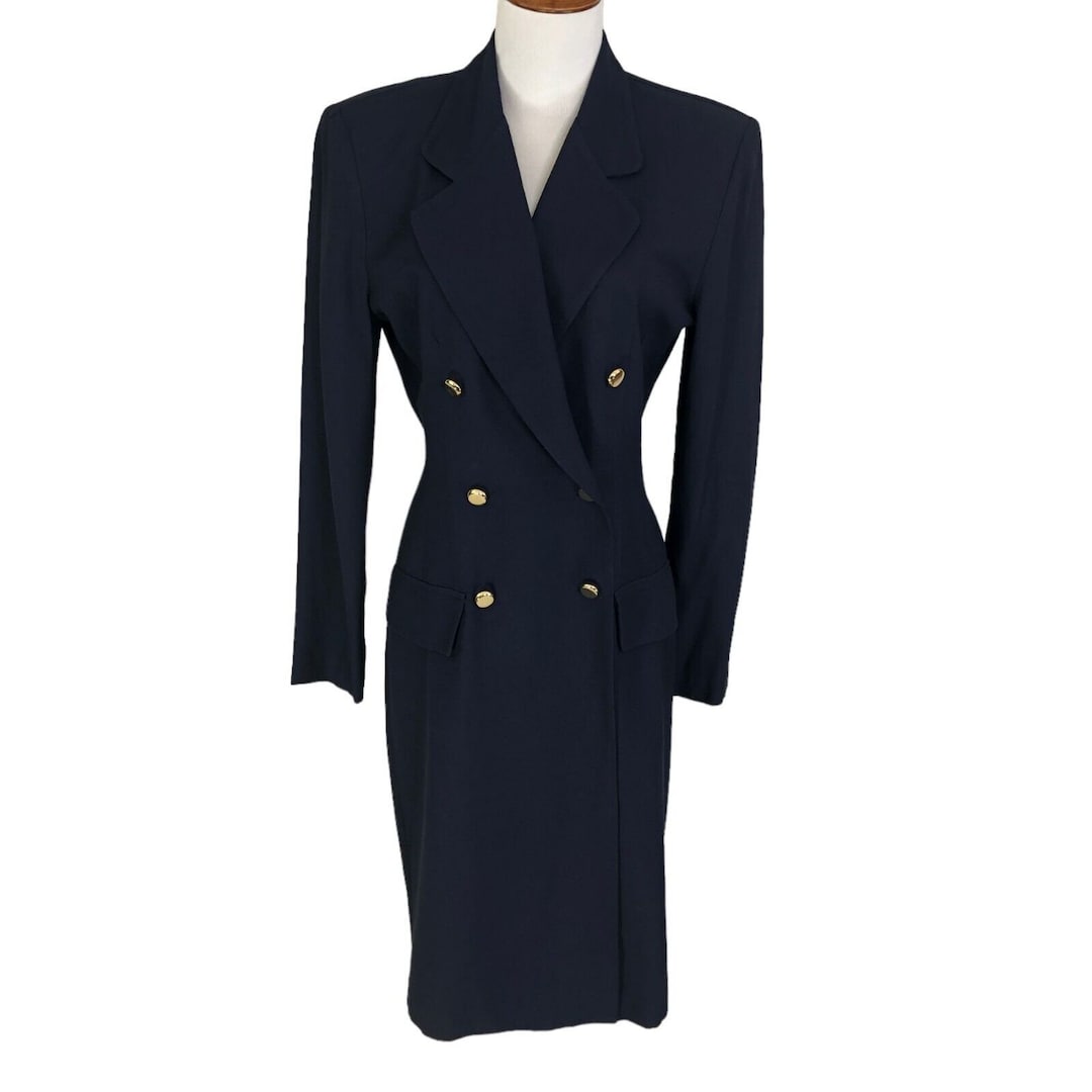 Lois Snyder Dani Max Career Sheath Dress Double Breasted Button Front ...