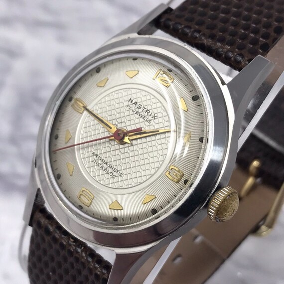 1960's Nastrix 17 Jewel Men's Watch Stainless Steel I… - Gem