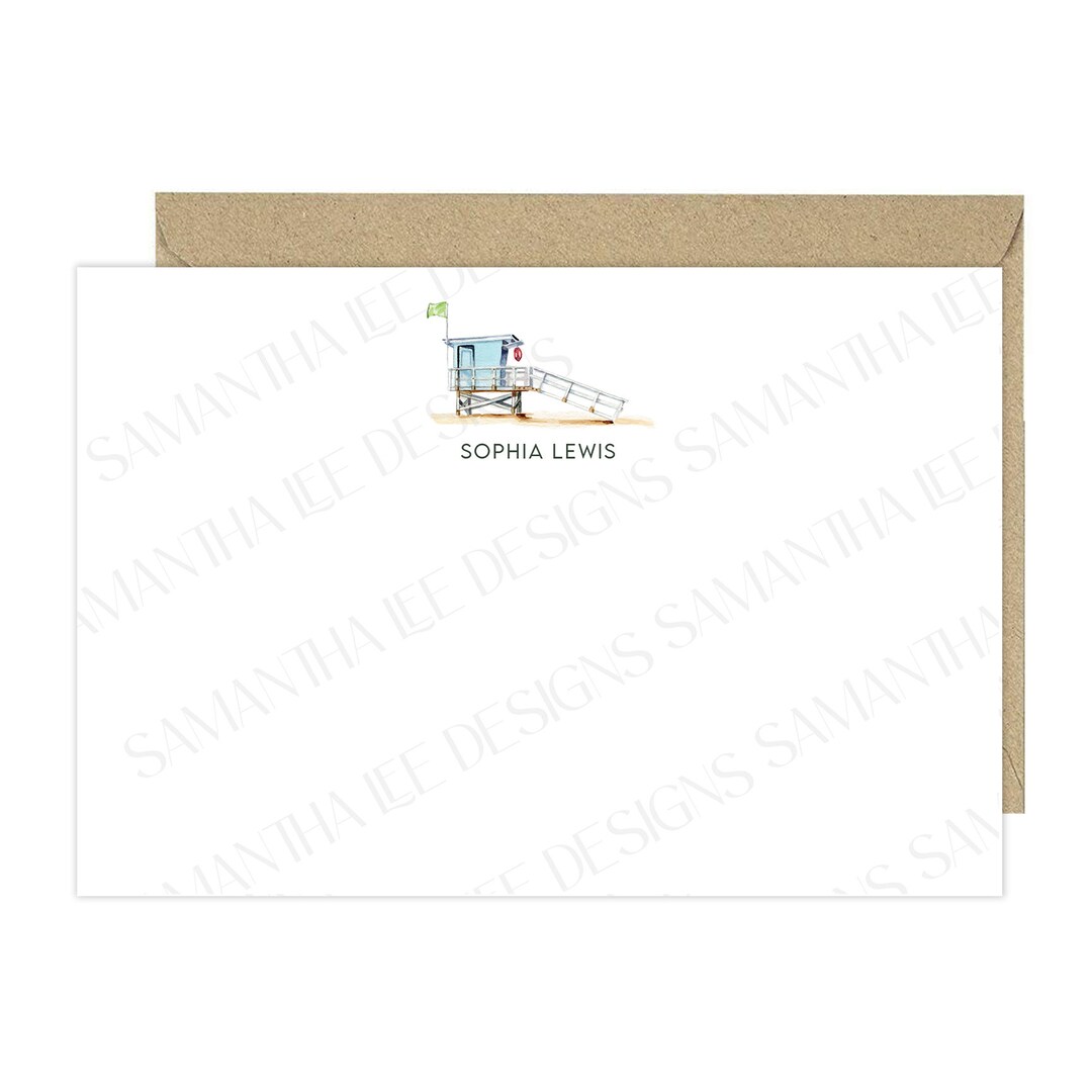 Custom Lifeguard Tower Stationery - Etsy