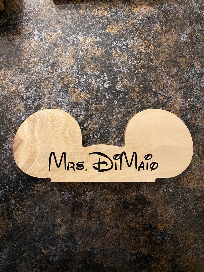 Mickey Ears Disney Name Sign - Etsy