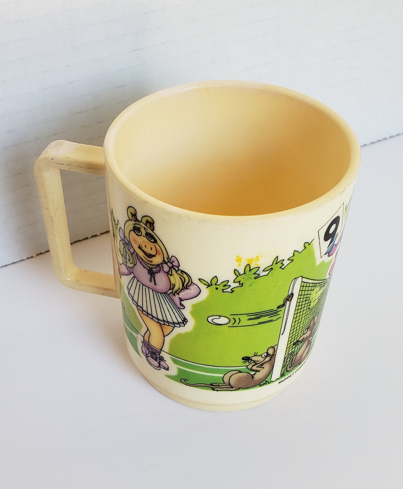 Vintage Muppets Kermit the Frog Miss Piggy Gonzo Playing Tennis Irwin ...