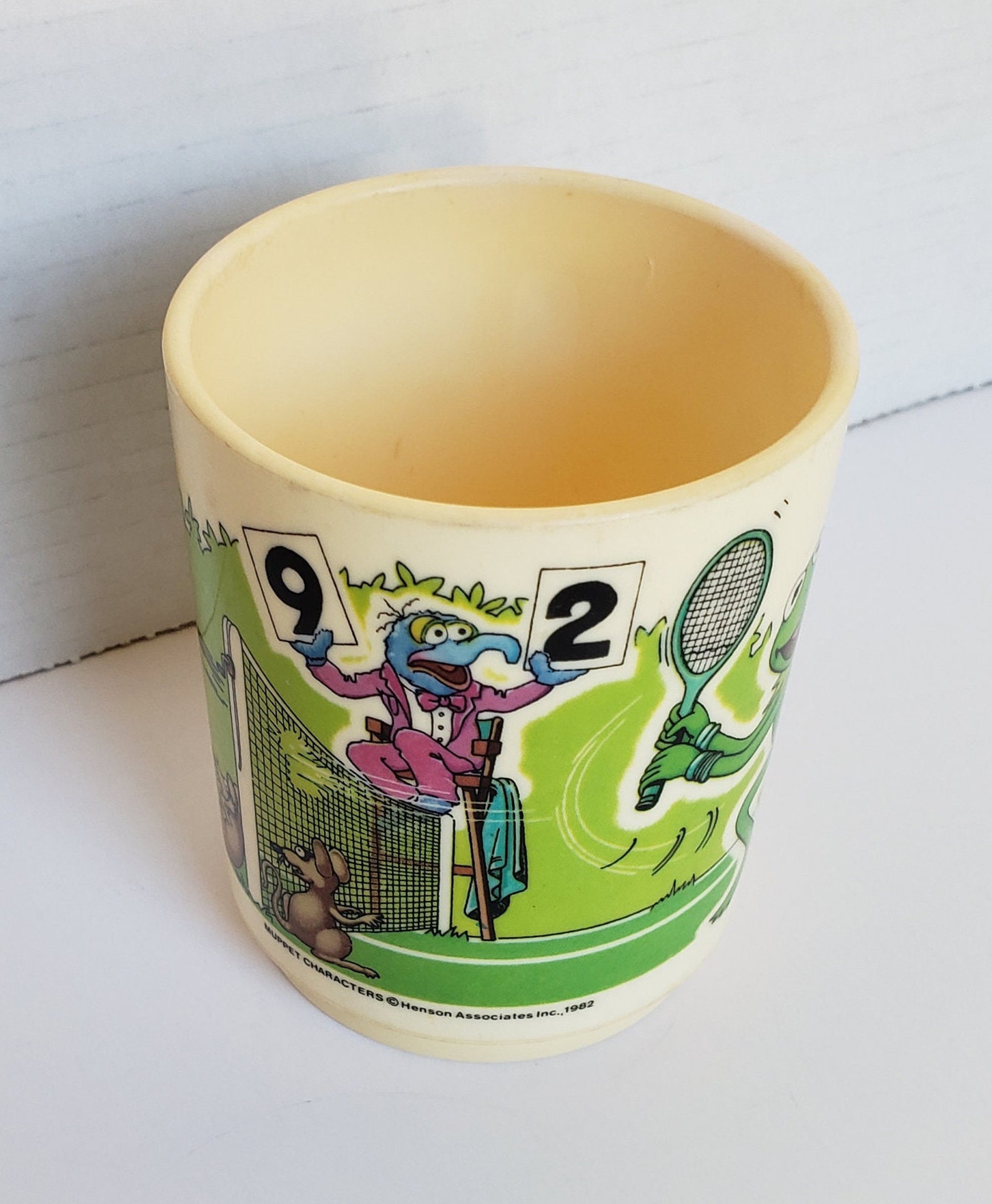 Vintage Muppets Kermit the Frog Miss Piggy Gonzo Playing Tennis Irwin ...