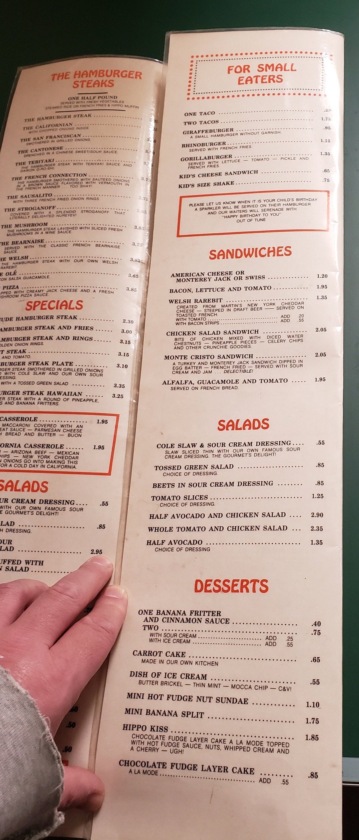 Vintage Hippo Burgers Hippopotamus Hamburger San Francisco Restaurant ...