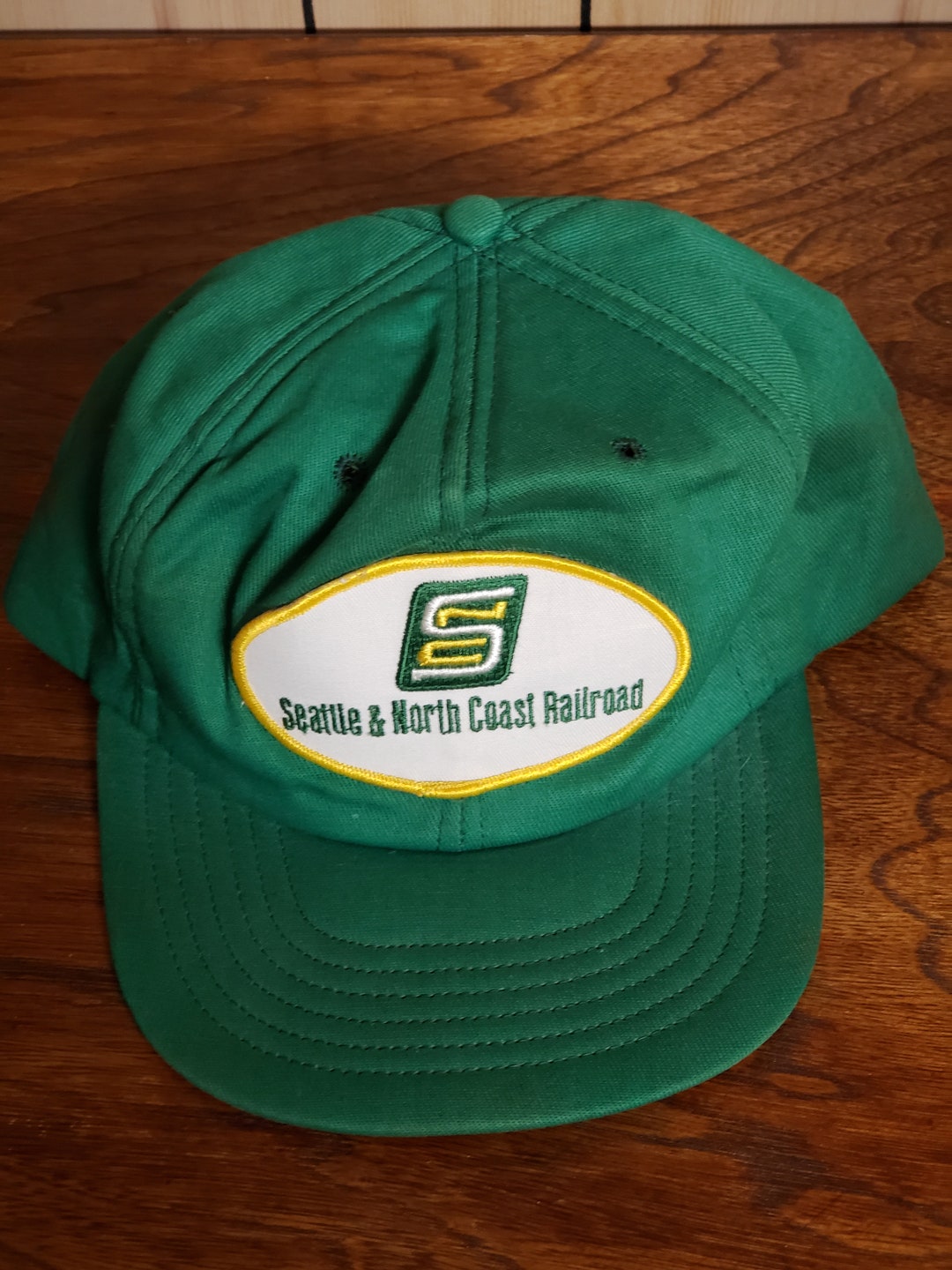 Vintage Seattle & North Coast Railroad Green Adjustable Snapback Foam ...