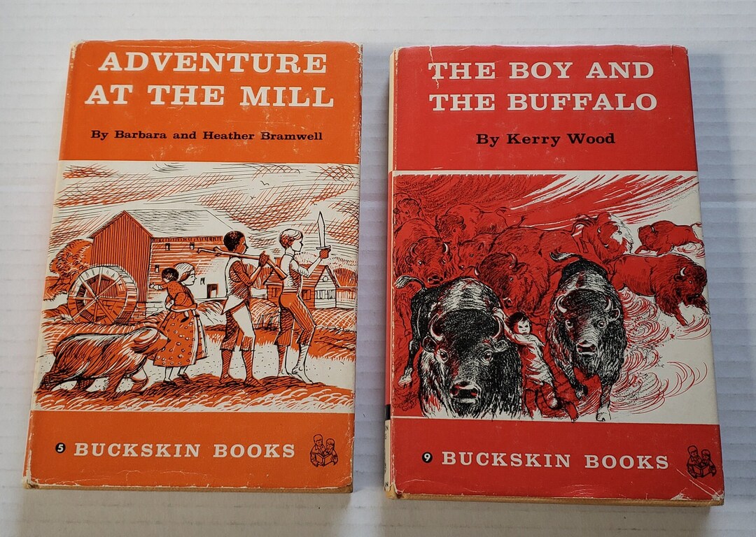 Vintage Buckskin Books Lot Bundle of Two Hardcover Children's Books the ...