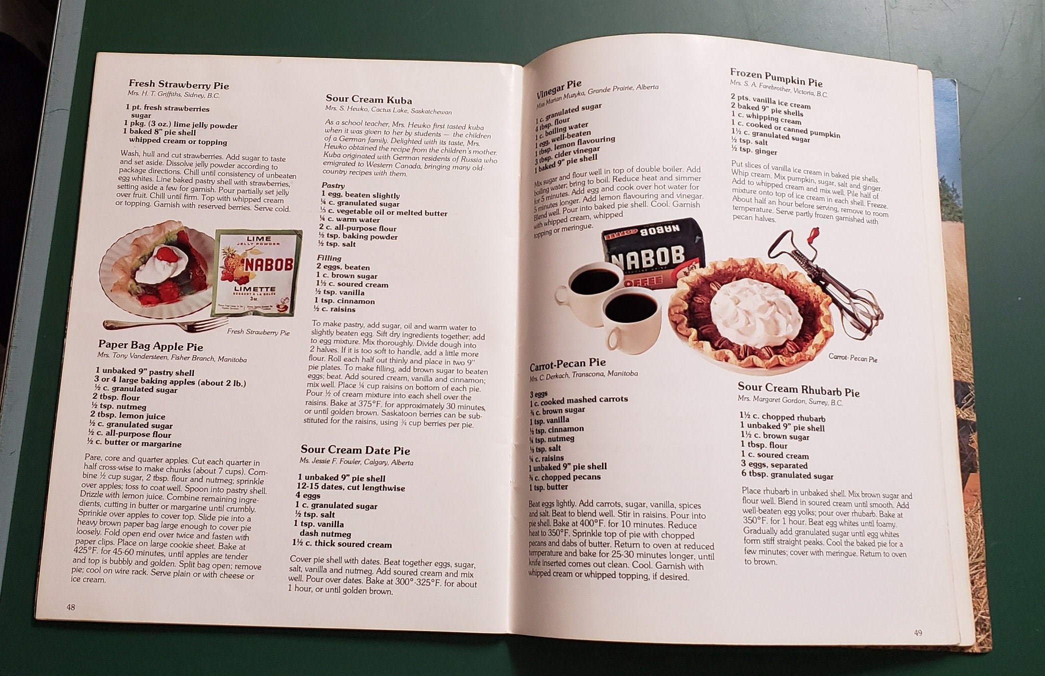 Vintage Time-honoured Recipes of the Canadian West From Nabob Foods ...