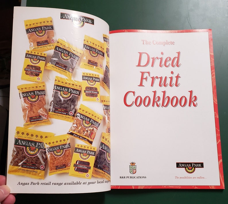 Vintage the Complete Dried Fruit Cookbook Angas Park 1999 - Etsy