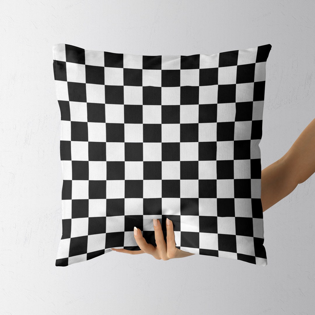 Pillow With Checkered Pattern - Etsy