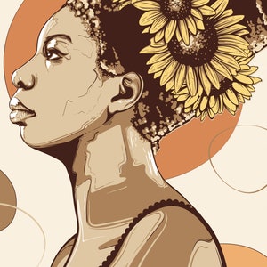 Nina Simone Portrait, Nina Simone Art Print, Nina Simone Poster, Jazz ...