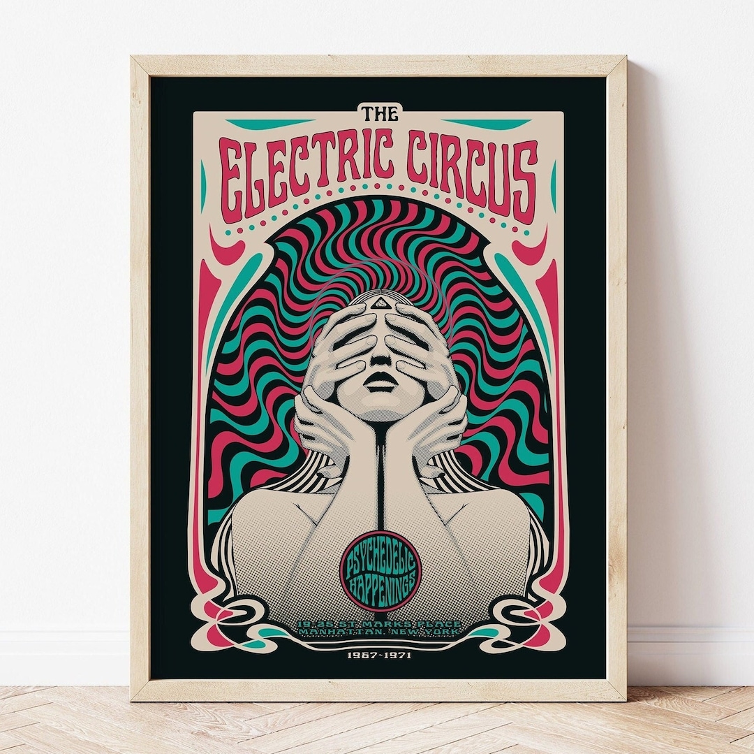 The Electric Circus Psychedelic Rock Poster 1967 1971 - Etsy