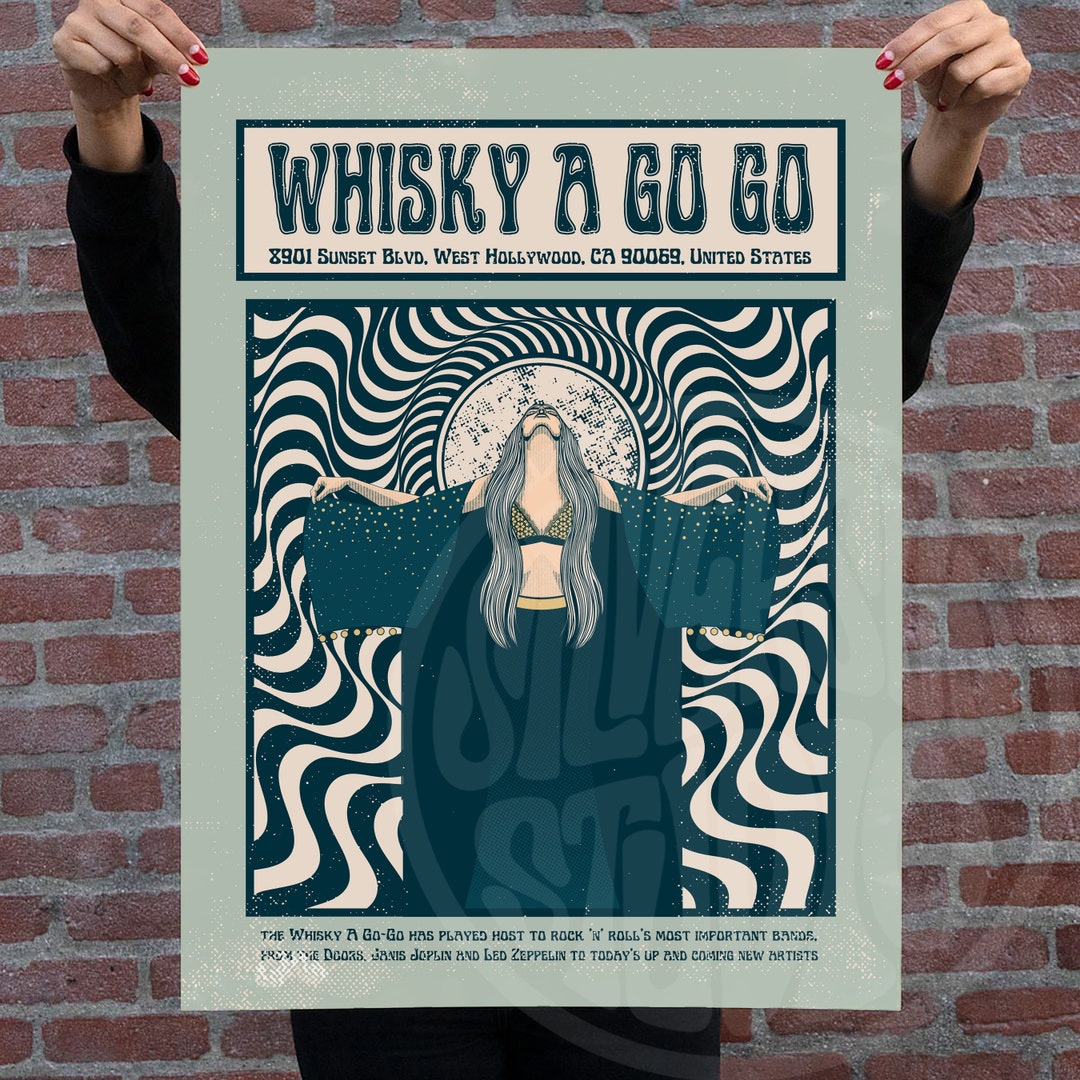 Whisky A Go Go Poster, Whisky A Go Go Art Print, Psychedelic Art ...