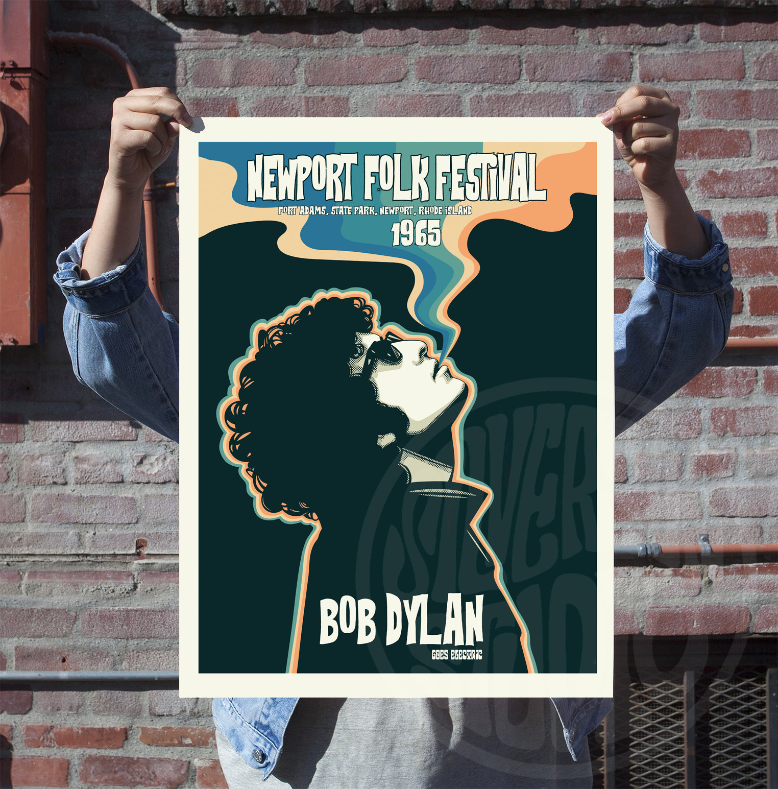 Newport Folk Festival Gig Poster 1965 - Bob Dylan - Music Poster sold ...