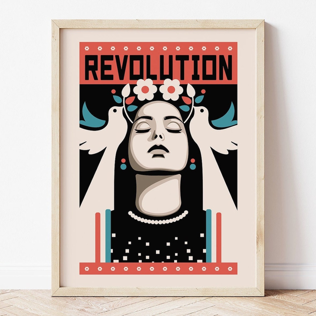 Revolution Art Print, Peace Art, Protest Art, Hippie Wall Art, Hippie ...