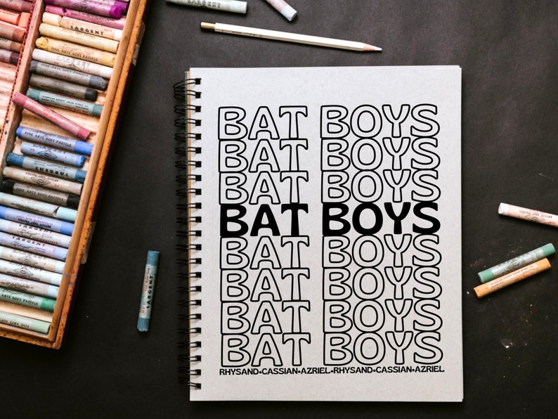 Bat Boys ACOTAR SGV PNG Coloring Page File - Etsy
