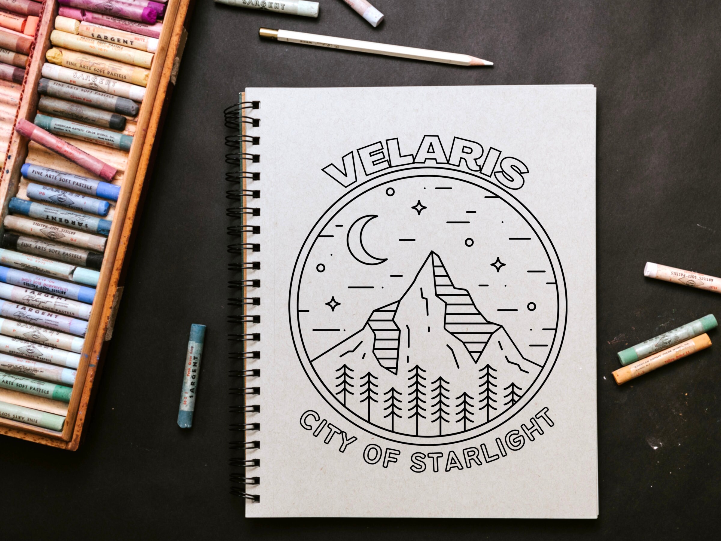 Velaris ACOTAR Coloring Page SGV PNG File - Etsy