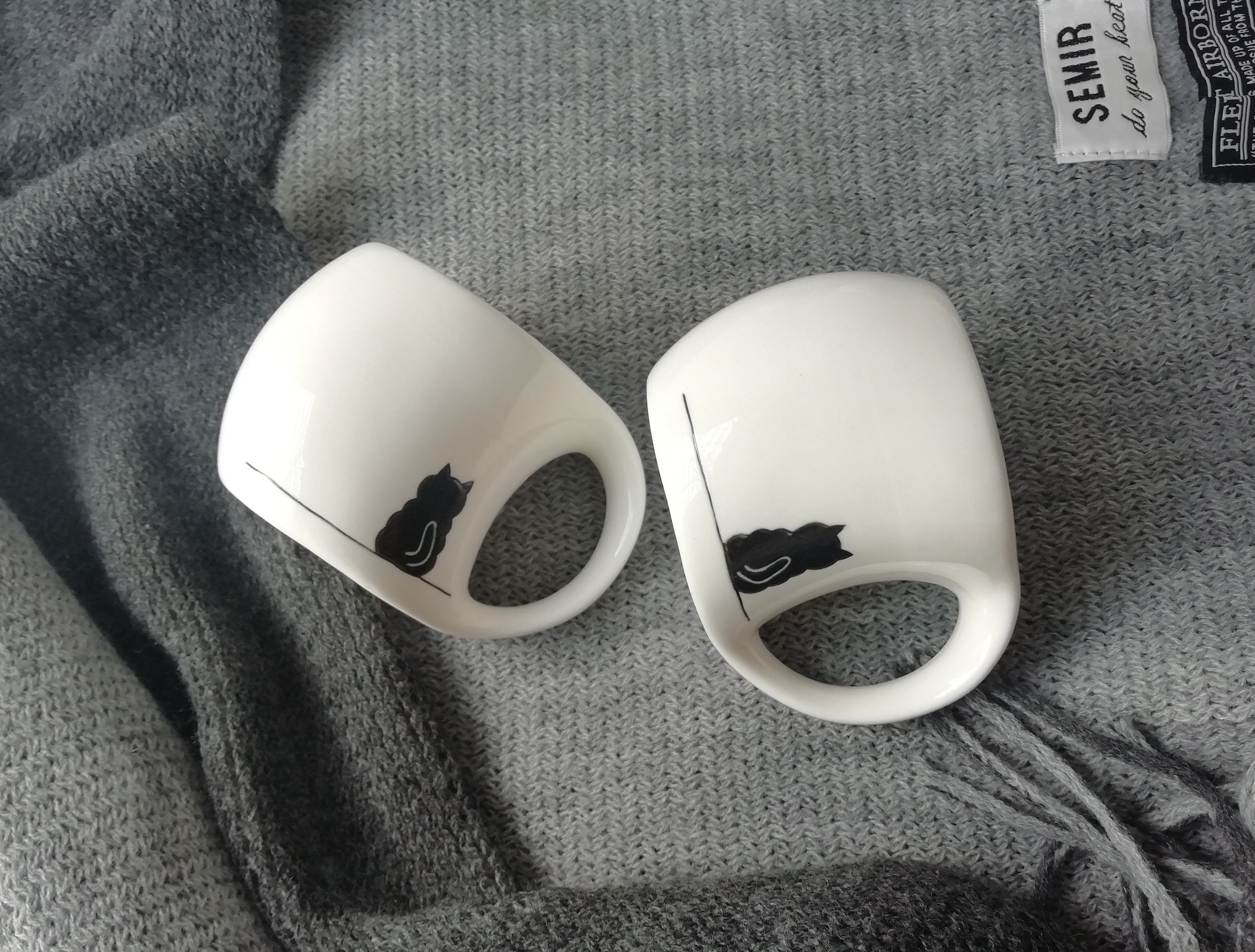 Cat Coffee Cups Set Espresso Coffee Cup Cat Lover Gift | Etsy