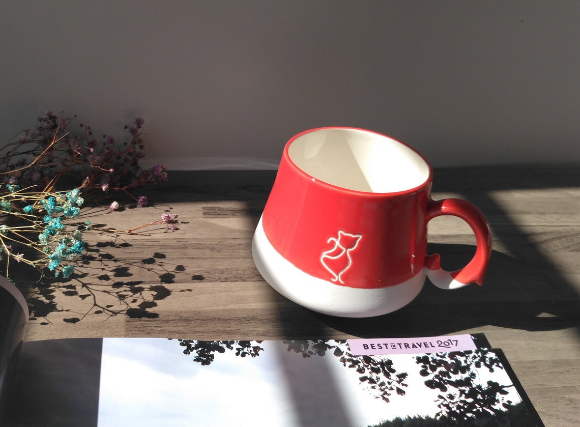 Cute Cat Mug Pottery Cat Mug Handmade Cat Mug Cat Cups - Etsy