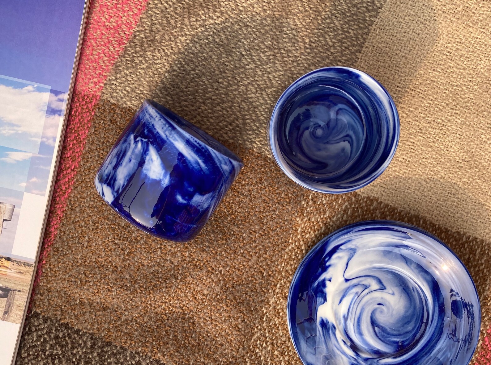 3.5oz Unique Handmade Ceramic Espresso Cups Set With Saucers | Etsy