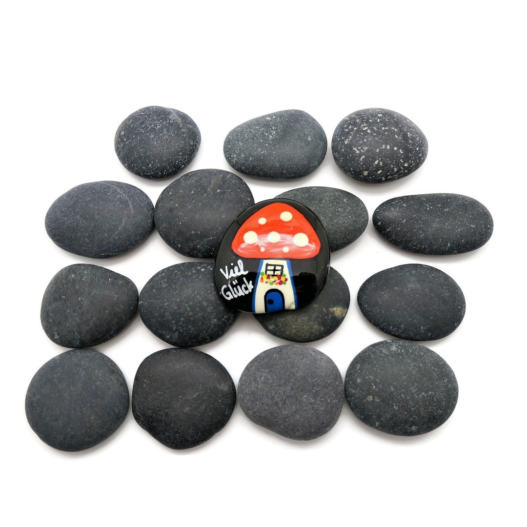 15 Pebbles Approx. 3.5 5 Cm, Stones for Painting Yourself, Mandala ...