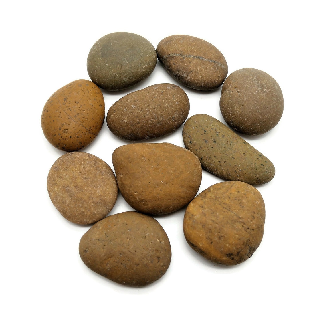 Pebbles 10 Pieces Approx. 6-7 Cm Paint Yourself Smile Stones Painted ...
