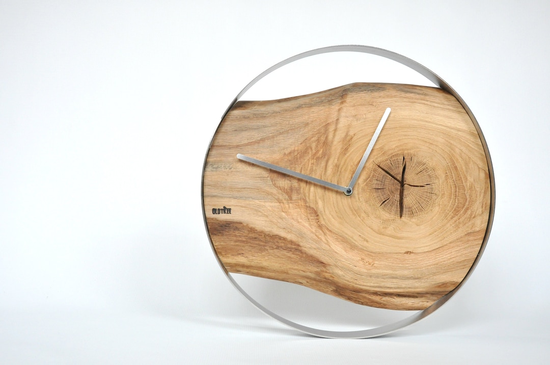 LOFT Clock-large Oak 40cm - Etsy