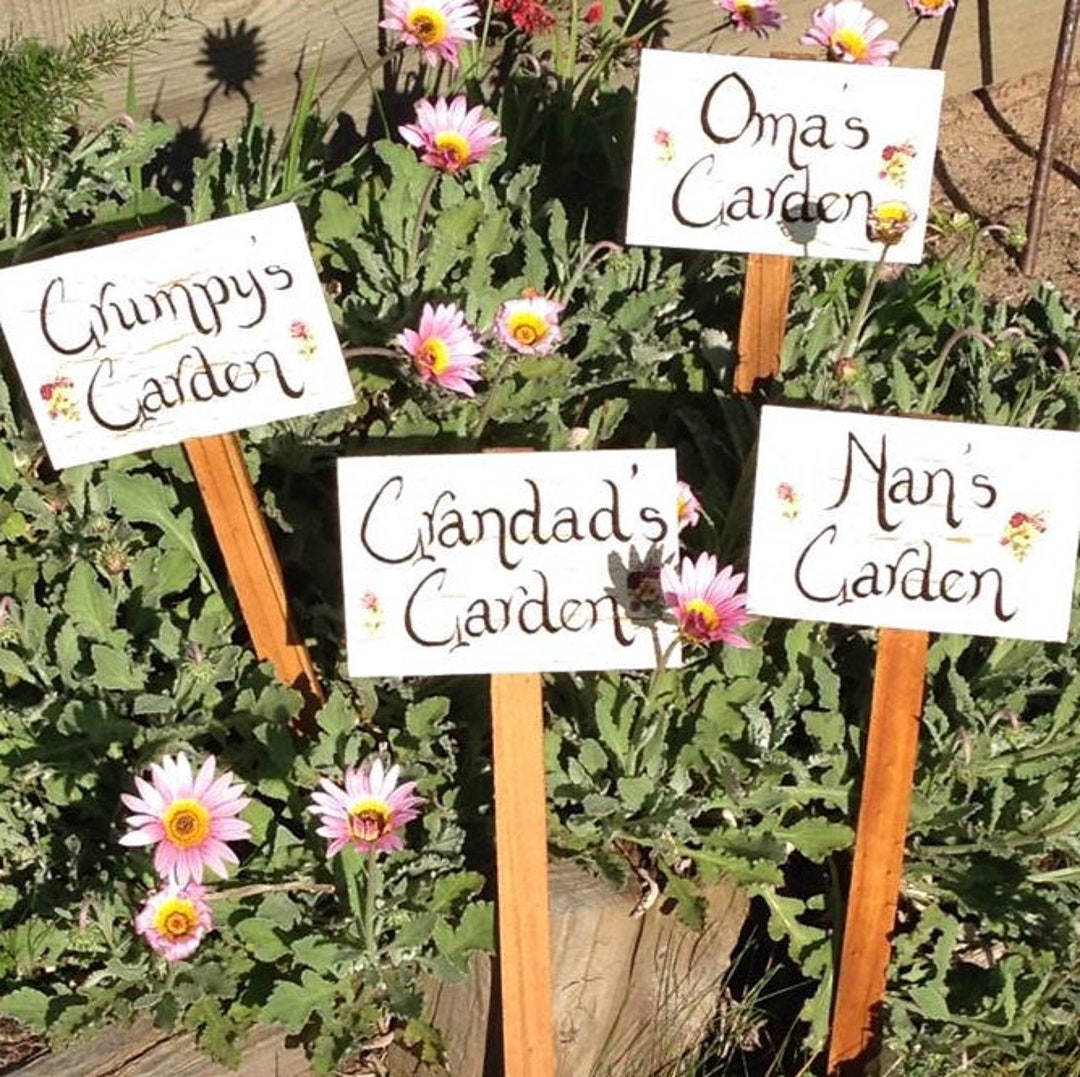 Personalized Hand Painted Garden Stake: Grandma's Garden Sign - Etsy
