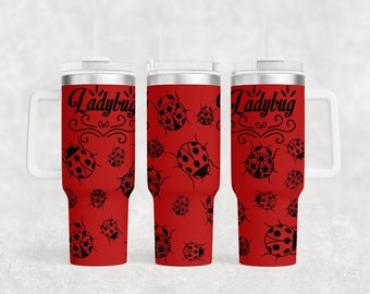 Ladybug Laser Engraved Full Wrap Design for 20 and 30 Tumbler, Ladybug ...