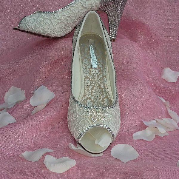 Ivory Lace Shoes - Etsy