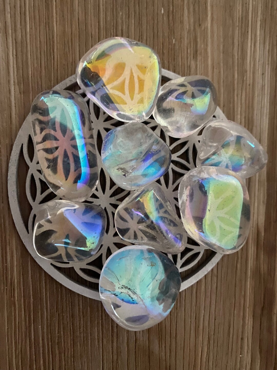 Angel Aura Quartz - Tumbled Stone - Etsy