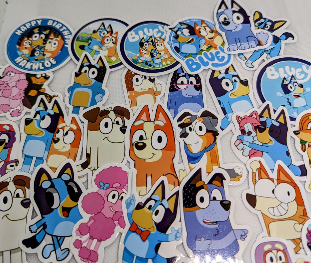 Bluey 50 Sticker Set - Etsy