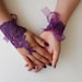 Purple Lace Gloves,wedding Gloves,bridal Lace Gloves,lace Glove,mittens ...