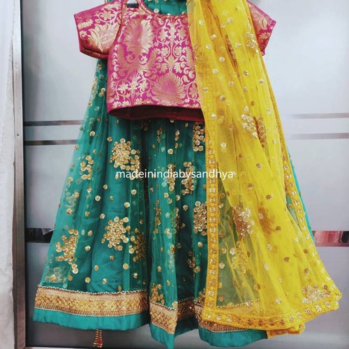 Kids Lehenga Choli Dupatta. Indian Ethnic Girl Party Wear - Etsy