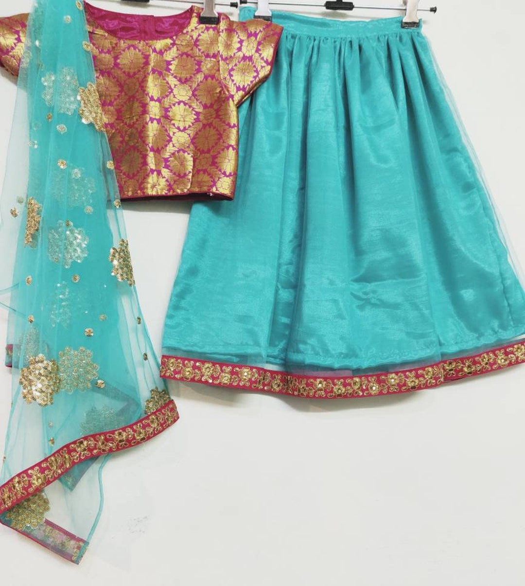 Kids Lehenga Choli Dupatta Indian Designer Ethnic Girl Kids - Etsy