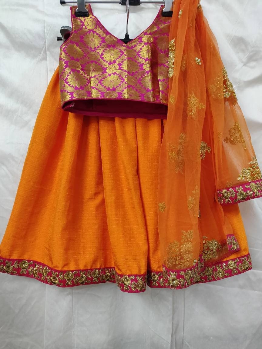 Buy Kids Lehenga Choli Dupatta Indian Designer Ethnic Girl Kids Online ...