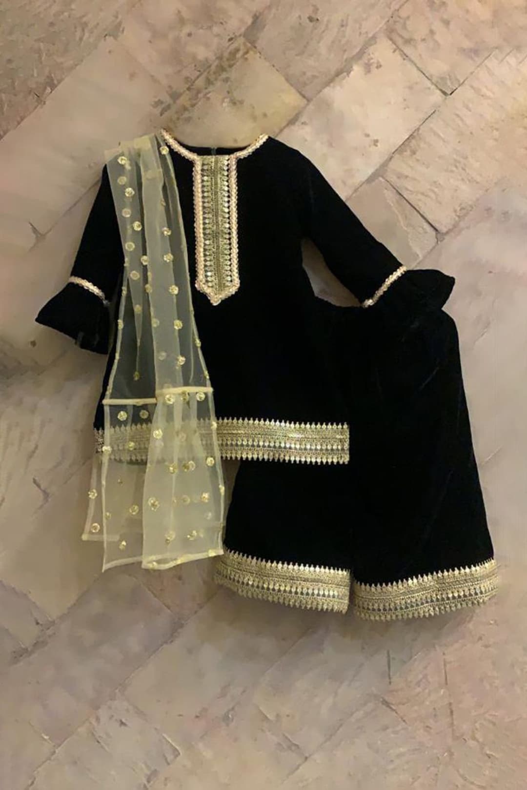 Kids Eastern Dress Eid Wear Kurti Palazzo Set - Etsy