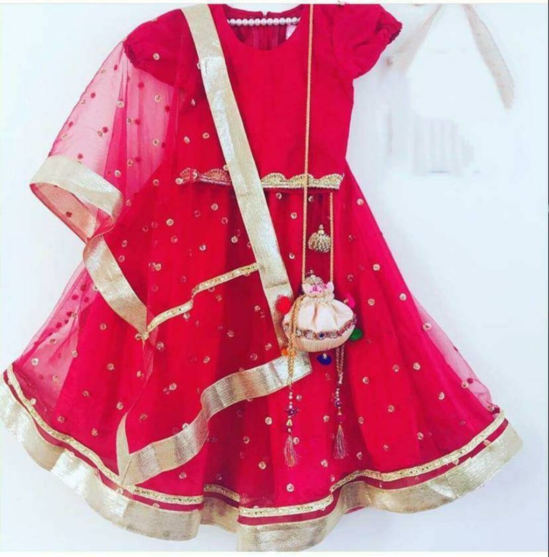 Custom Kids Lehenga Choli: Indian Ethnic Dress, Flower Girl Lengha - Etsy