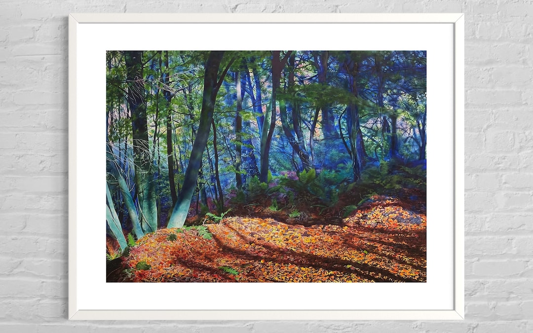 Forest Landscape Wall Art Print | Enchanting Ramelton Woods Art Print ...